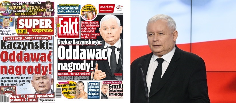 Tabloidy żyją decyzją prezesa PiS. "Fakt": "Rozkaz Kaczyńskiego ...