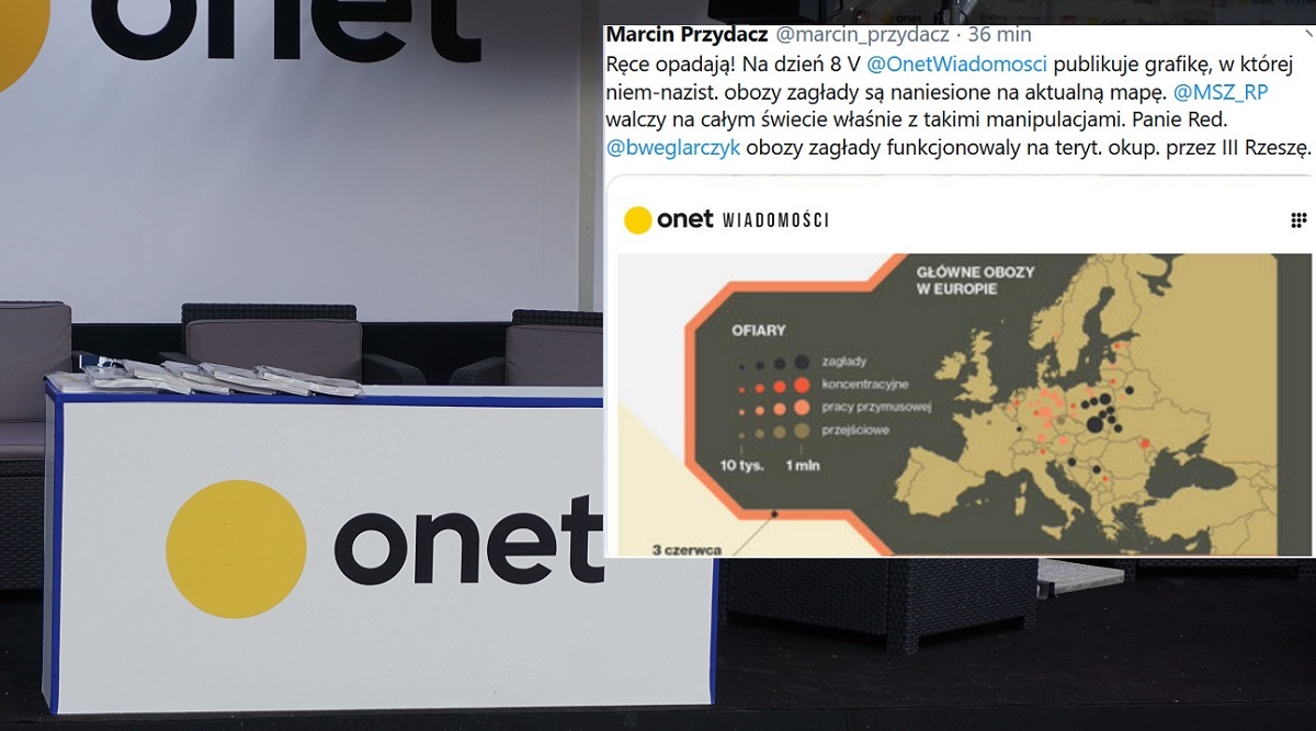 Onet publikuje grafikę z obozami na aktualnej mapie Polski