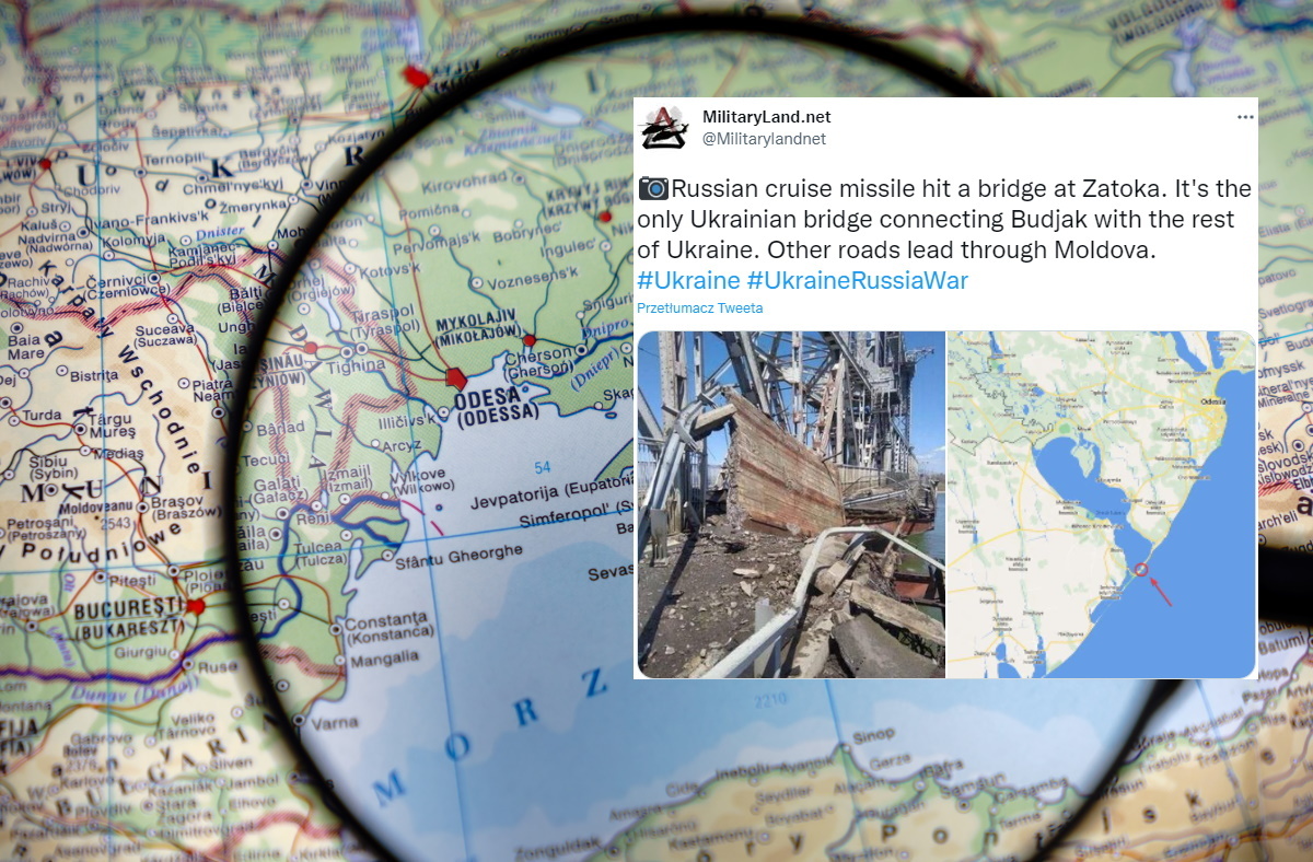 Rosjanie zniszczyli strategiczny most przez Liman Dniestru