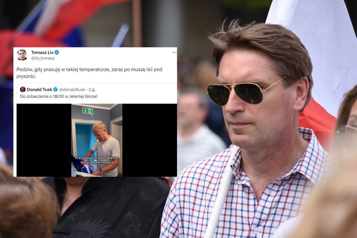 Lis mizdrzy się do Tuska... prasującego spodnie: "Podziw"
