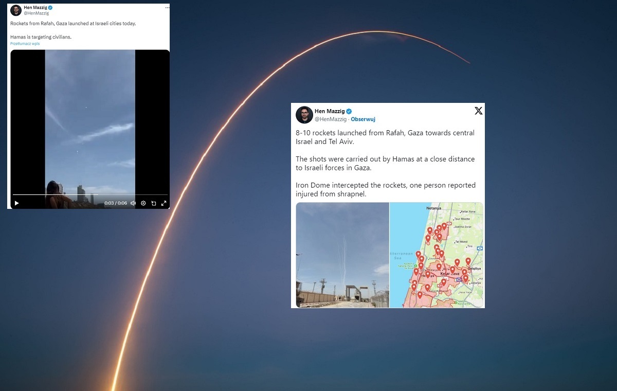 Hamas przeprowadził atak rakietowy na Tel Awiw!
