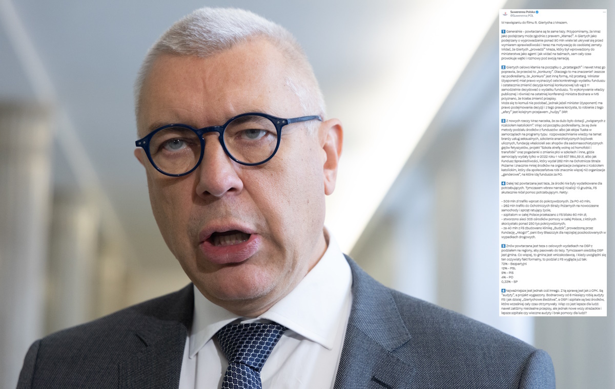 Nagranie Giertycha z Mrazem. Jest reakcja Suwerennej Polski