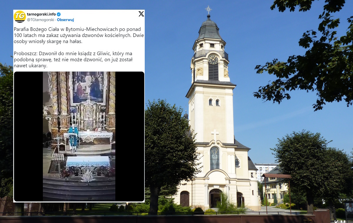 Parafia nie może uderzać w dzwony. Dwie osoby wniosły skargę