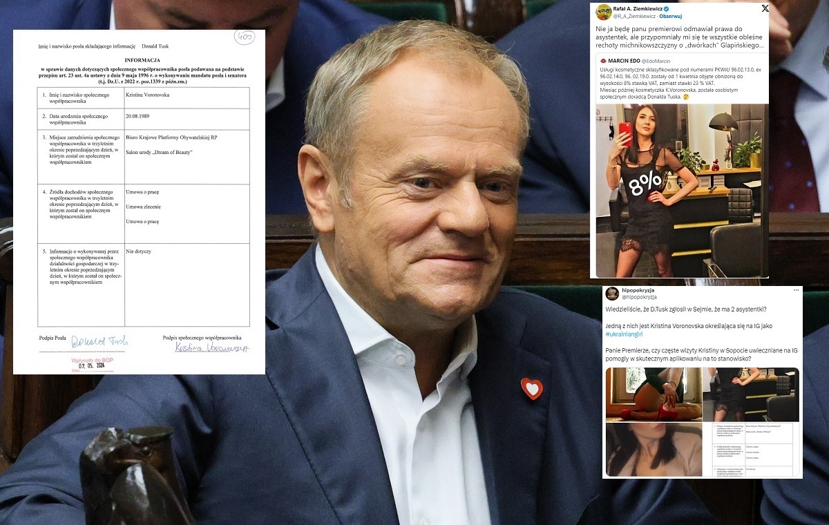 Tajemnicza kosmetolog asystentką Tuska. Burza w sieci