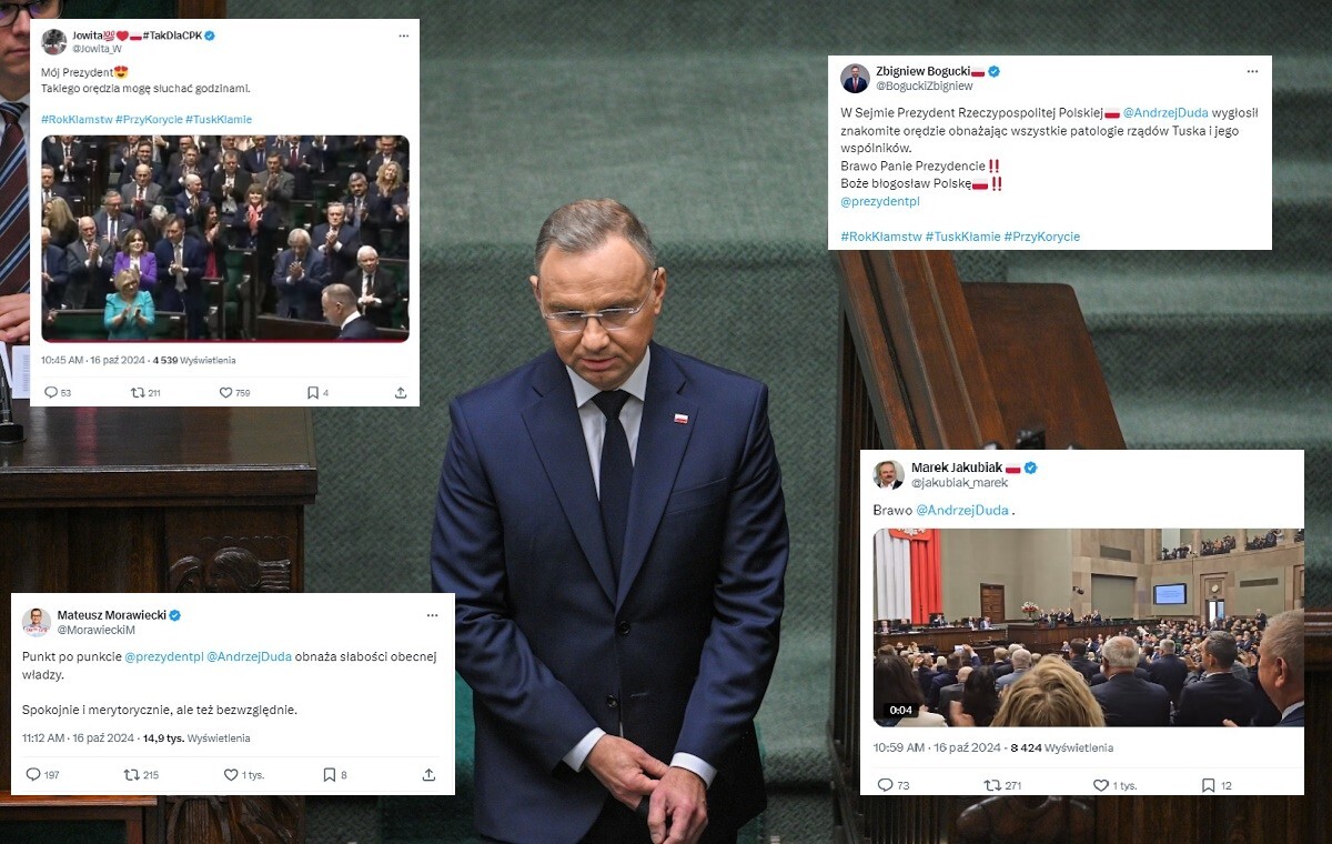 Lawina komentarzy po orędziu prezydenta "Dobre przemówienie"