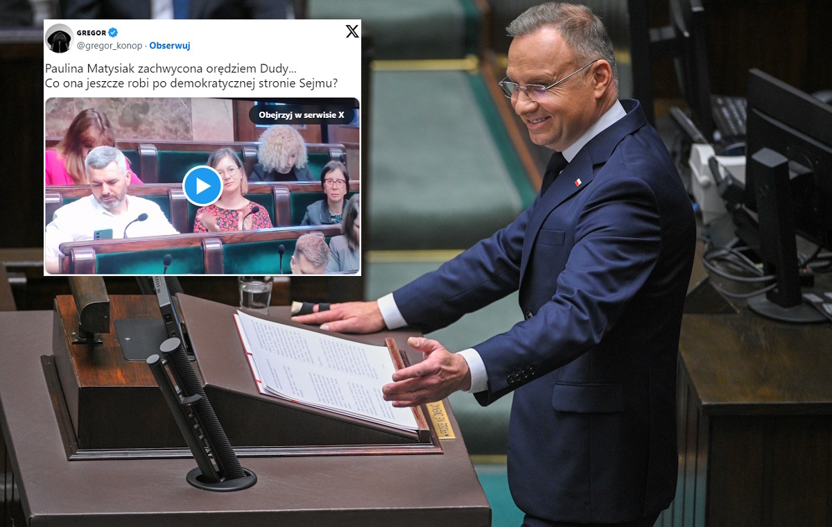 Matysiak oklaskiwała prezydenta, gdy Lewica chowała wzrok