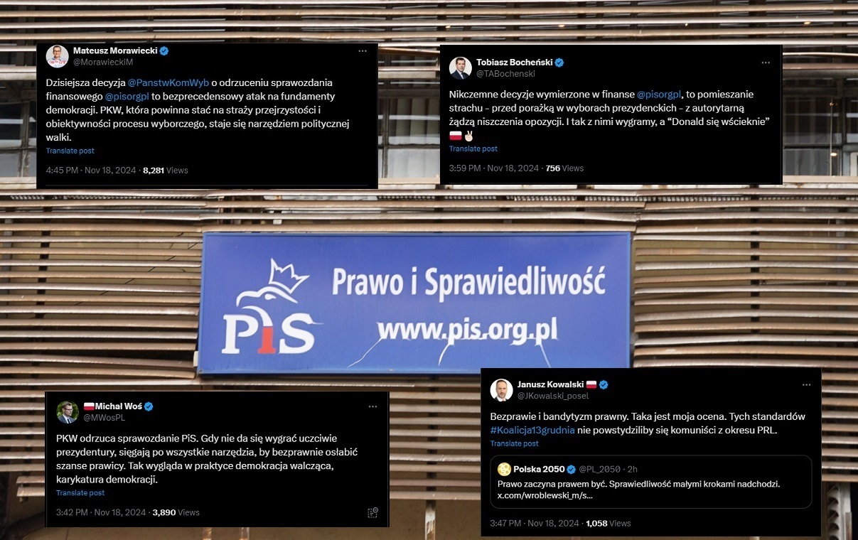 Politycy PiS o decyzji PKW: Rząd chce zabić opozycję