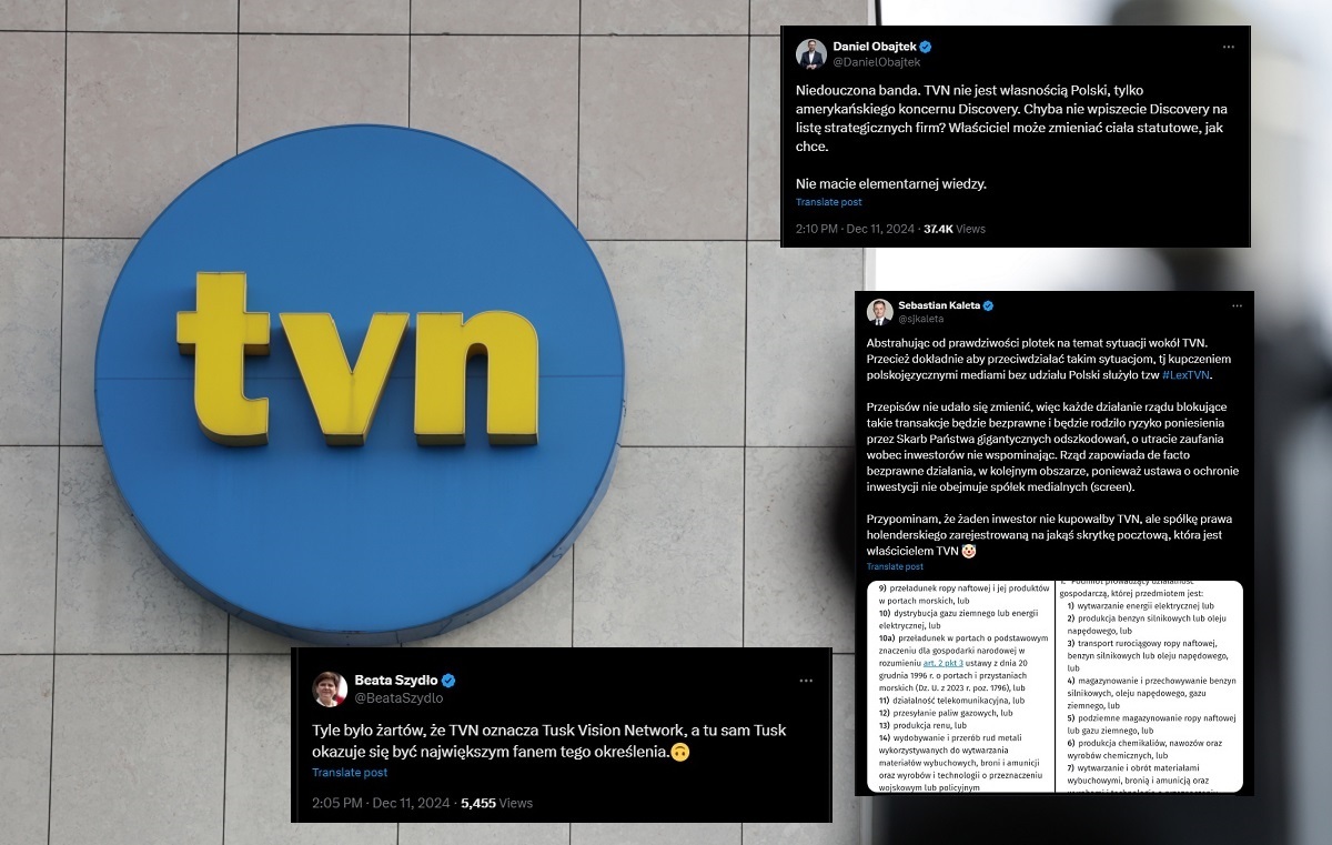 Fala komentarzy po decyzji Tuska o TVN! A własność stacji?