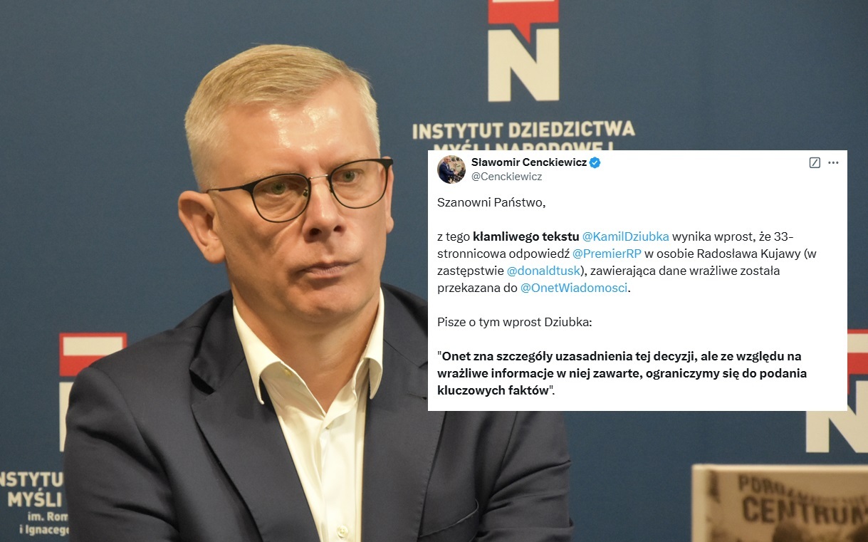 Cenckiewicz alarmuje ws. przecieku z KPRM albo SKW do Onetu