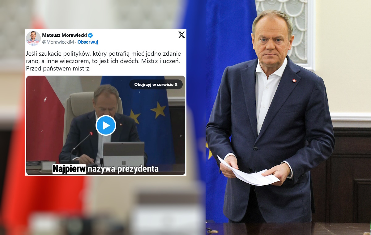 Chwiejny jak Tusk? Morawiecki dosadnie krytykuje premiera