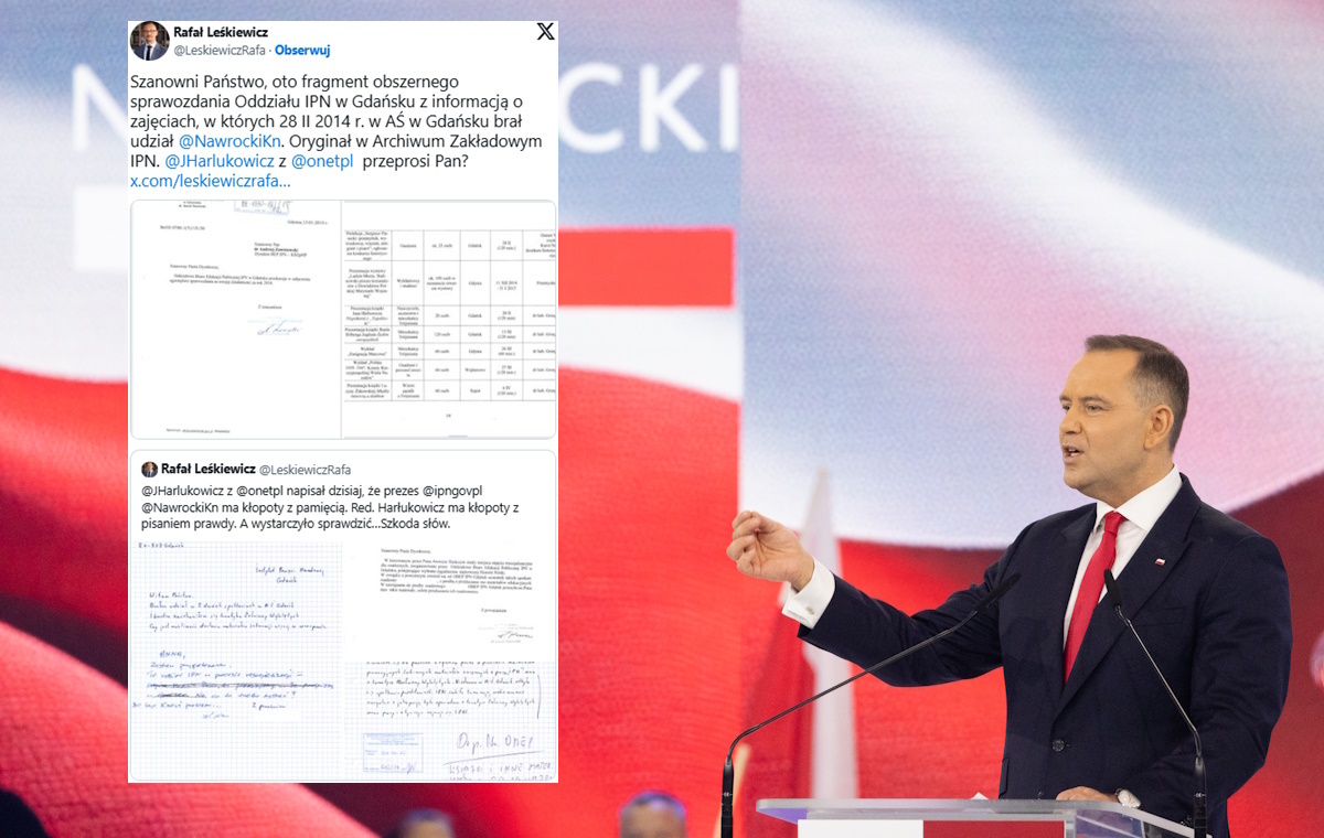 Atak Onetu na Nawrockiego. Rzecznik IPN przedstawił dowody