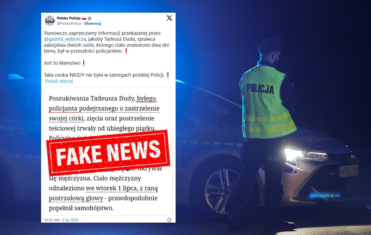 Policja dementuje kłamstwa "GW" ws. Tadeusza Dudy!