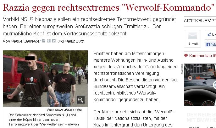 W Zachodniej Europie wielka obława na neonazistów. Chcieli stworzyć ...